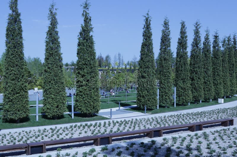 A Modern Park, with a Beautiful Design. Stock Photo - Image of ...