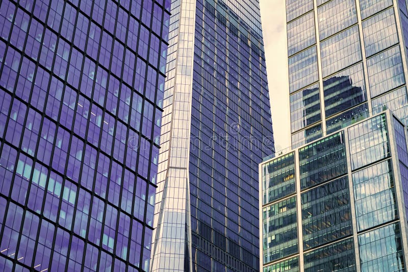 Modern City Perspective. Skyscraper in Metropolis City. City Downtown ...