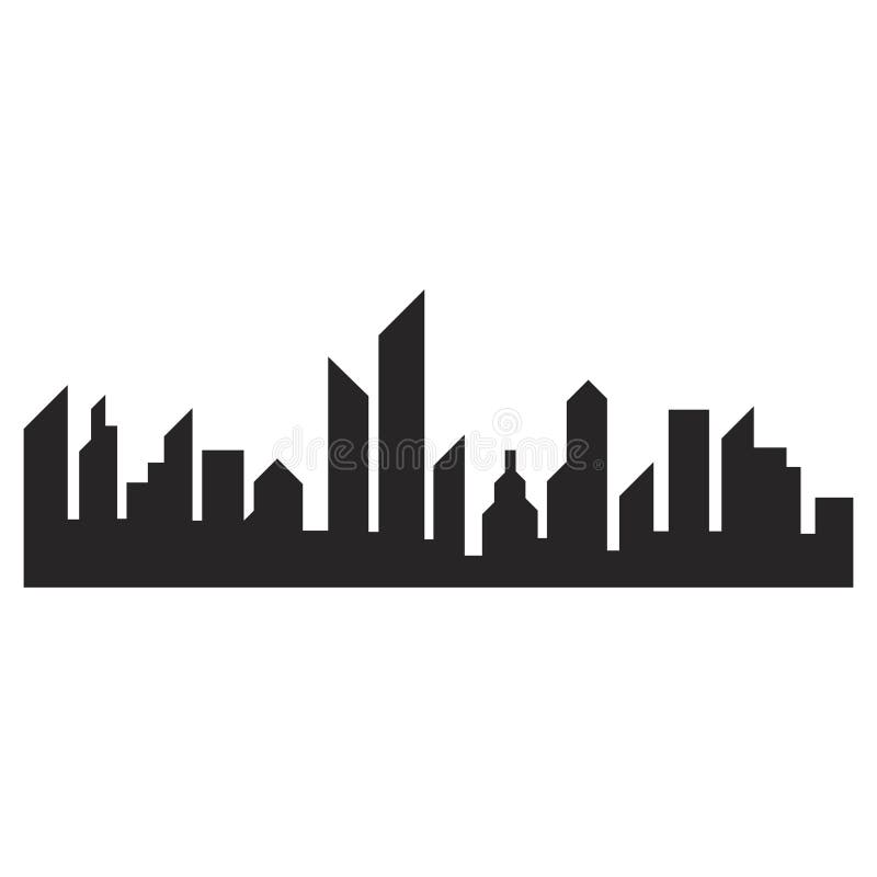Modern City Skyline . City Silhouette. Vector Illustration in Flat Design. Stock Vector ...
