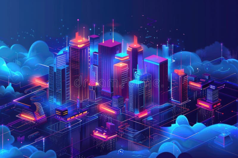 A Modern City Skyline with Tall Buildings. Perfect for Urban ...