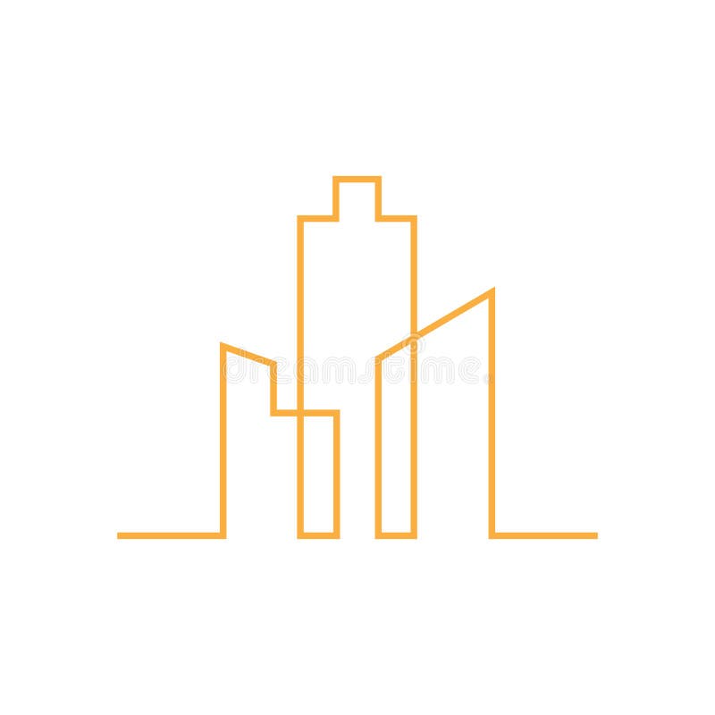 Modern City Skyline Vector Illustration in Flat Design Stock Vector ...
