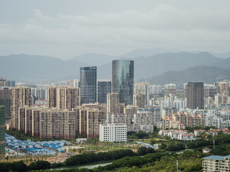 Modern City View editorial stock image. Image of skyscraper - 138442154