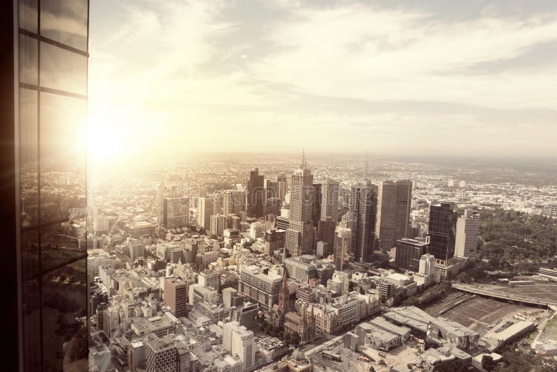 Modern city view stock photo. Image of panorama, evening - 48626060