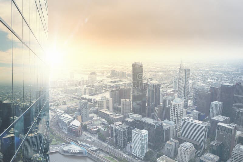 Modern city view stock photo. Image of center, high, skyline - 48690114