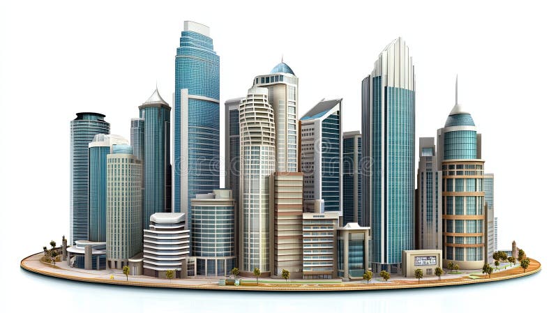 Modern Cityscape, Architectural Model, Urban Development Stock ...