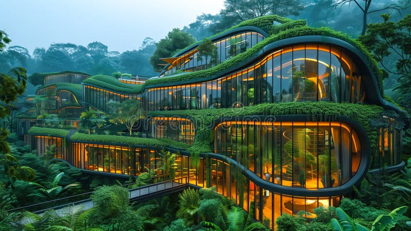 A Modern Cityscape Featuring an Eco-friendly Building. Generative Ai ...