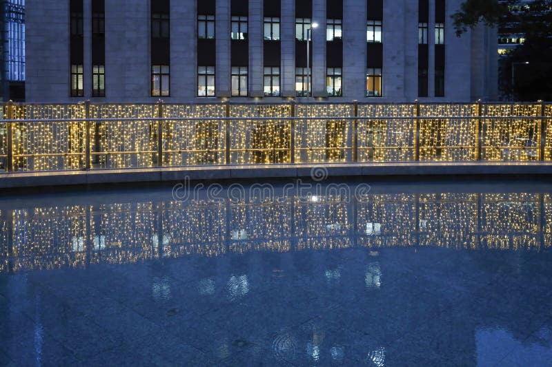 Modern Cityscape with Illuminated Office Buildings at Night Dec 27 2023 ...