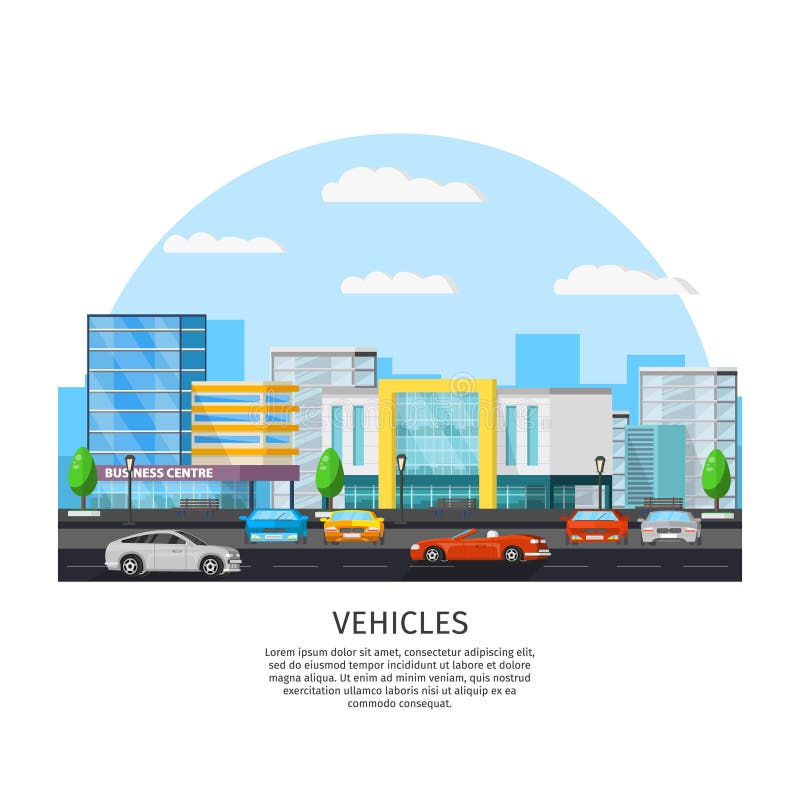 Modern Cityscape Template stock vector. Illustration of design - 85295352