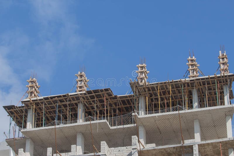 Modern Civil Engineering. High Rise Building Under Construction Stock ...