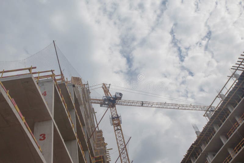 Modern Civil Engineering. High Rise Building Under Construction Stock ...