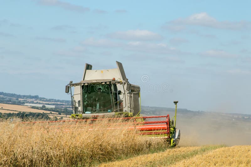 Modern Claas Combine Harvester Cutting Crops Editorial Photography ...