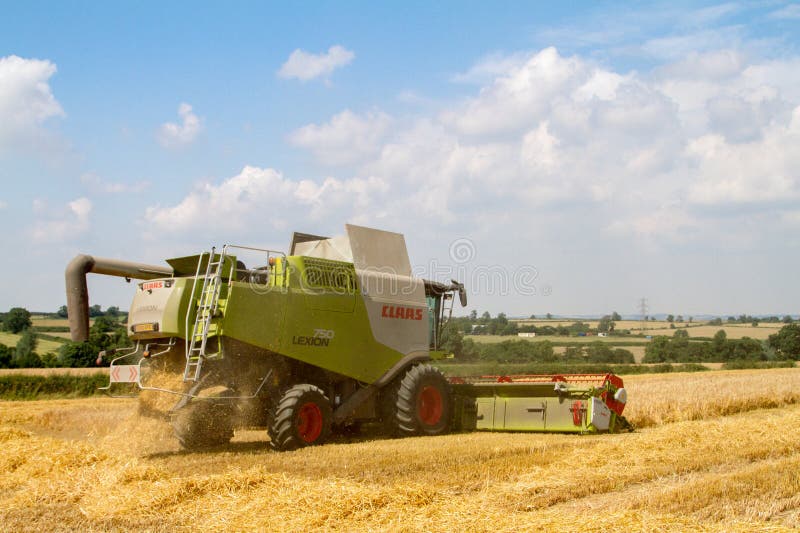 Modern Class Combine Harvester Cutting Crops Editorial Stock Image ...