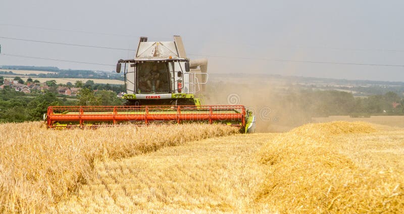 Modern Class Combine Harvester Cutting Crops Editorial Stock Photo ...