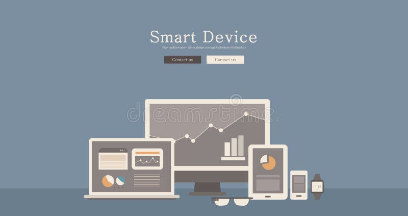Modern and Classic Design Illustration Smart Device Concept Stock ...