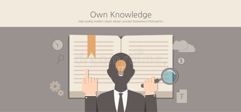 Modern and Classic Design Knowledge Concept Stock Vector - Illustration ...