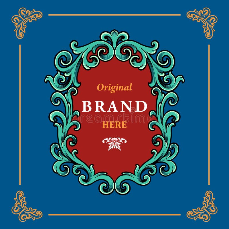 Modern Classic Style Trademark Label Stock Vector - Illustration of ...