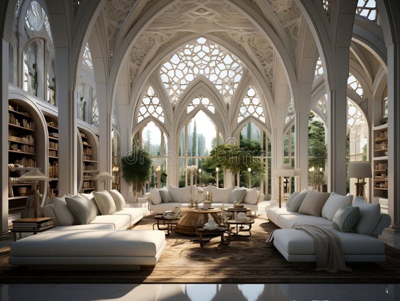 Modern Classical Home Interior Stock Illustration - Illustration of ...