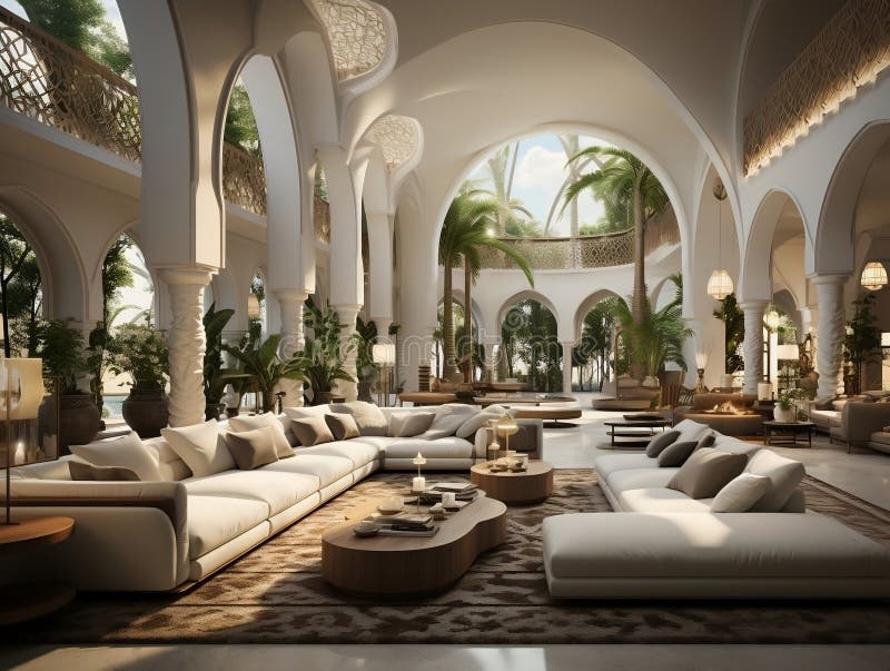 Modern Classical Home Interior Stock Illustration - Illustration of ...