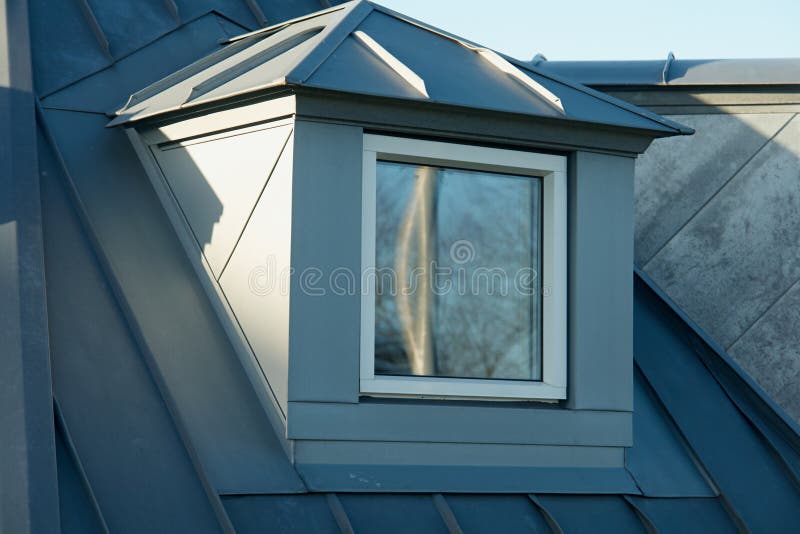 Modern Classical Vertical Roof Window Stock Image - Image of site ...