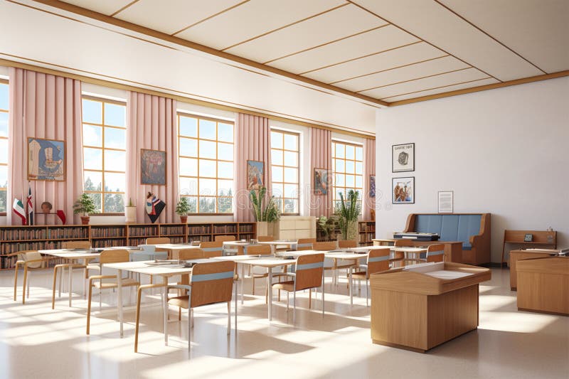 Modern Classroom All Around Sharpness Detail Photography Stock ...