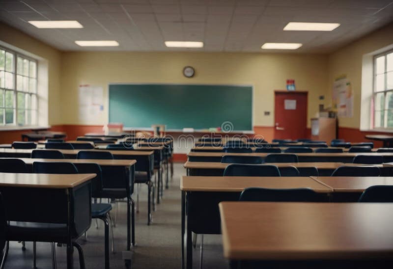 Modern Classroom. Back To School Concept. Generative Ai . AI Stock ...