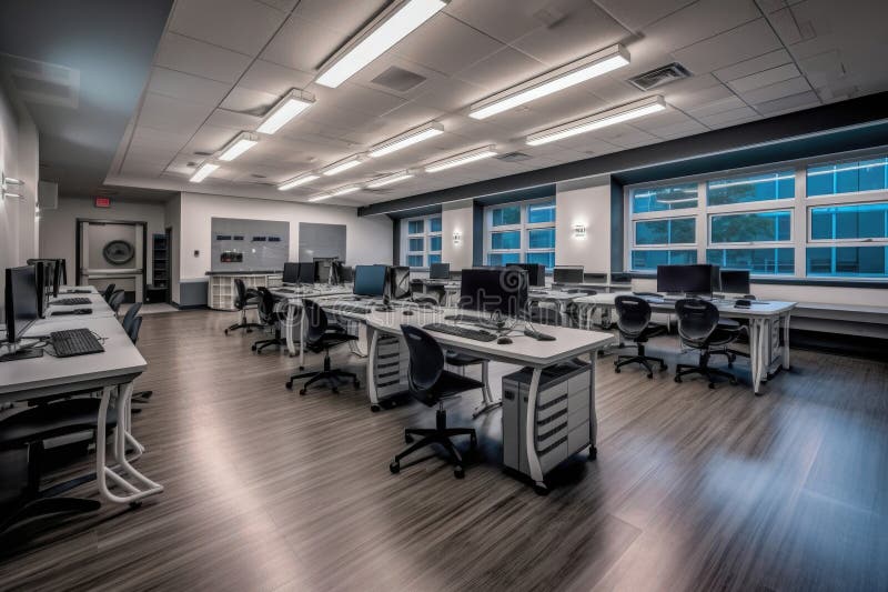 Modern Classroom Computers Stock Illustrations – 520 Modern Classroom ...