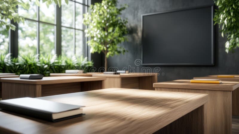 Modern Classroom Design for Interactive Learning, Desks Arranged for ...