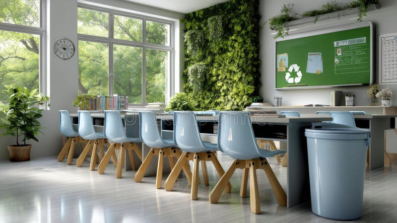 A Modern Classroom Inspired by Sustainability Practices Promoting Eco-Friendly Initiatives for ...