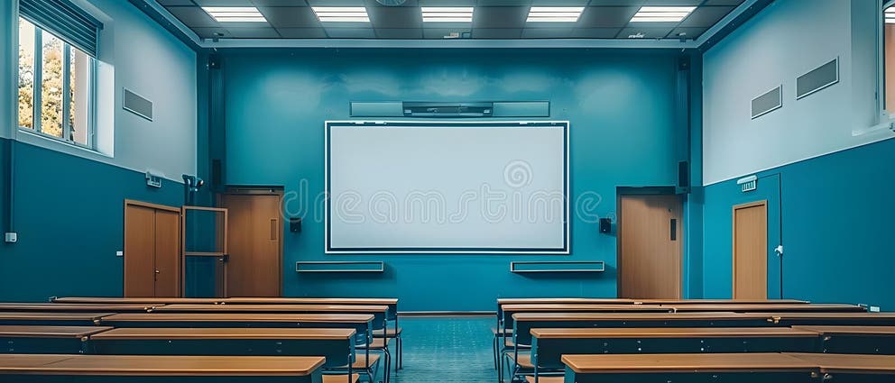 Modern Classroom with Interactive Smartboard - Future of Education ...