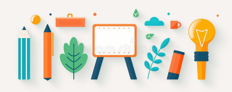 Modern Classroom, Interactive Whiteboard and Tech-savvy Students, Flat ...