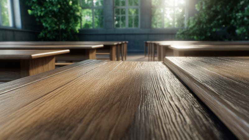 Modern Classroom Setup with Desks Arranged for Interactive Curriculum-Based Activities ...