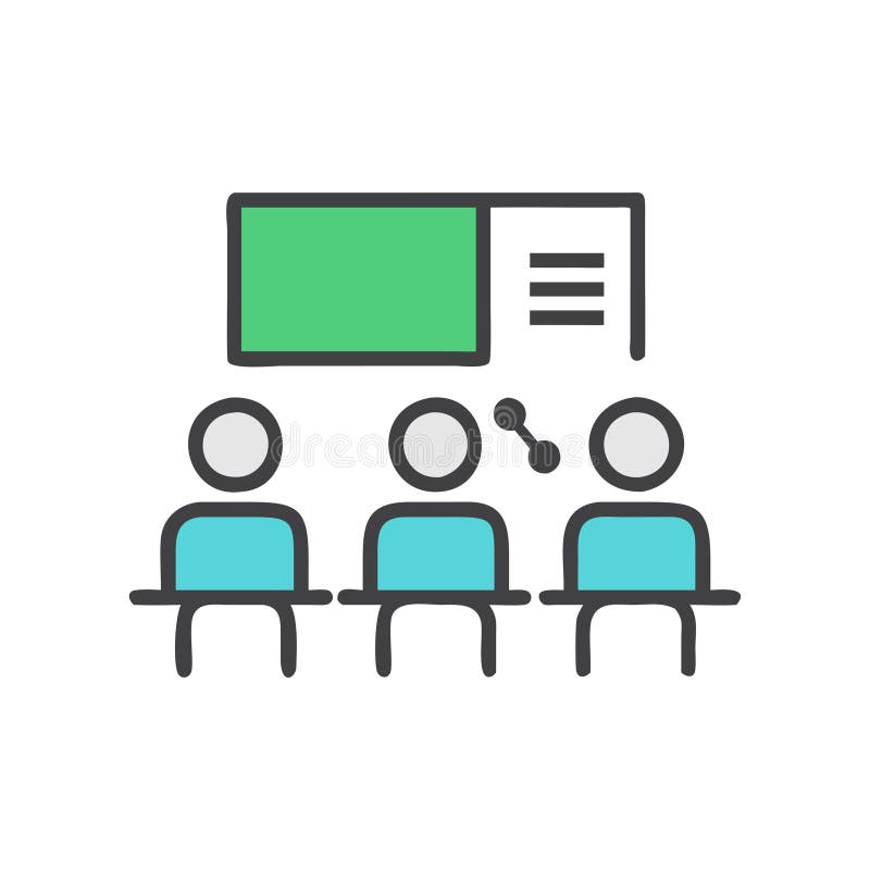 Modern Classroom Setup Illustration Icon Stock Vector - Illustration of ...