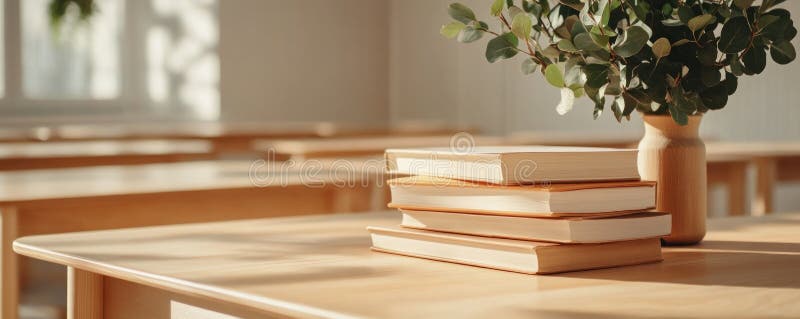 Modern Classroom Setup for Teamwork and Collaboration Desks Arranged ...