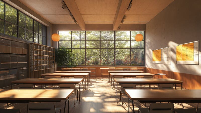 Modern Classroom for Students, Learning Room Stock Photo - Image of technology, interactive ...