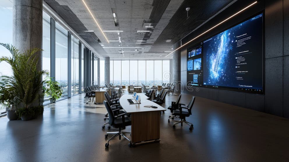 Modern Classroom Technology Hub an Interactive and Bright Digital ...