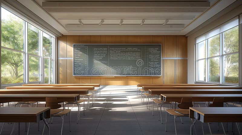 Modern Classroom View of the Blackboards. Back To Shool Consept Stock ...