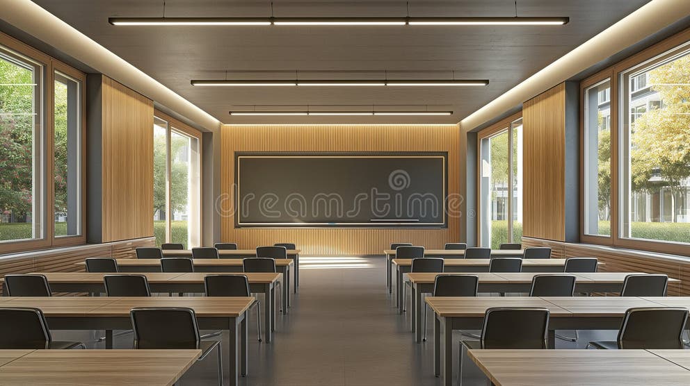 Modern Classroom View of the Blackboards. Back To Shool Consept Stock ...