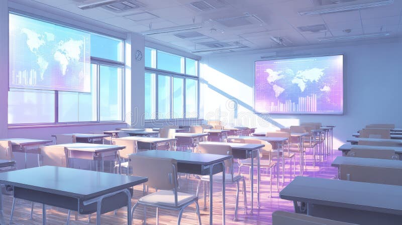 Modern Classroom Digital World Map Display Stock Photos - Free ...