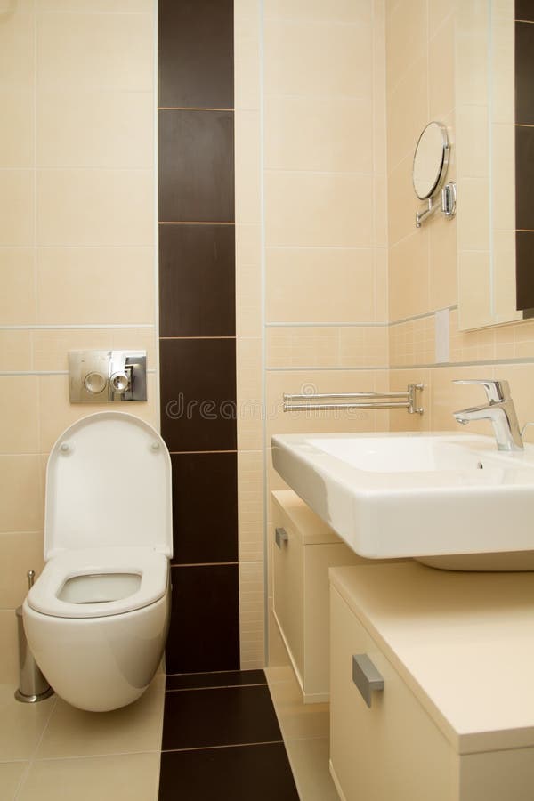 Modern clean bathroom stock photo. Image of decor, contemporary - 27560164