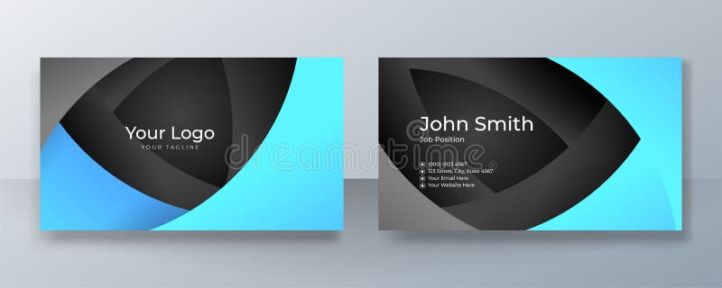 Modern Clean Blue Business Card Design. Creative and Clean Business ...