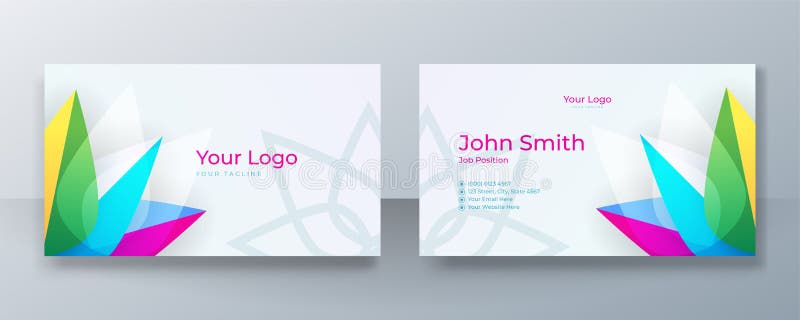 Modern Clean Colorful Business Card Design. Creative and Clean Business ...