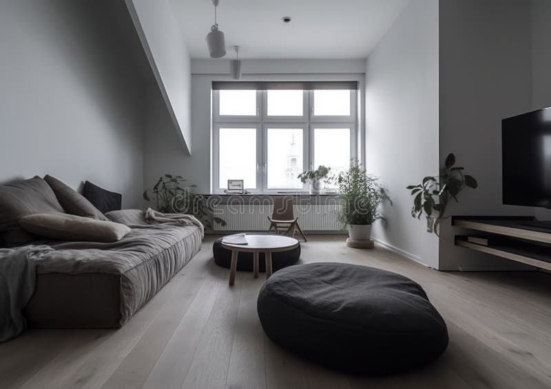 Modern Clean Design. Beautiful Interior. Generative AI Stock ...