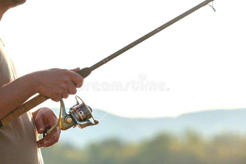 Modern Clean Fishing Rod Outdoors Stock Image - Image of line, fish ...