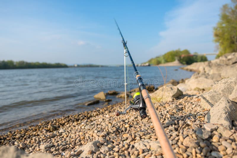 Modern Clean Fishing Rod Outdoors Stock Photo - Image of summer, spring ...