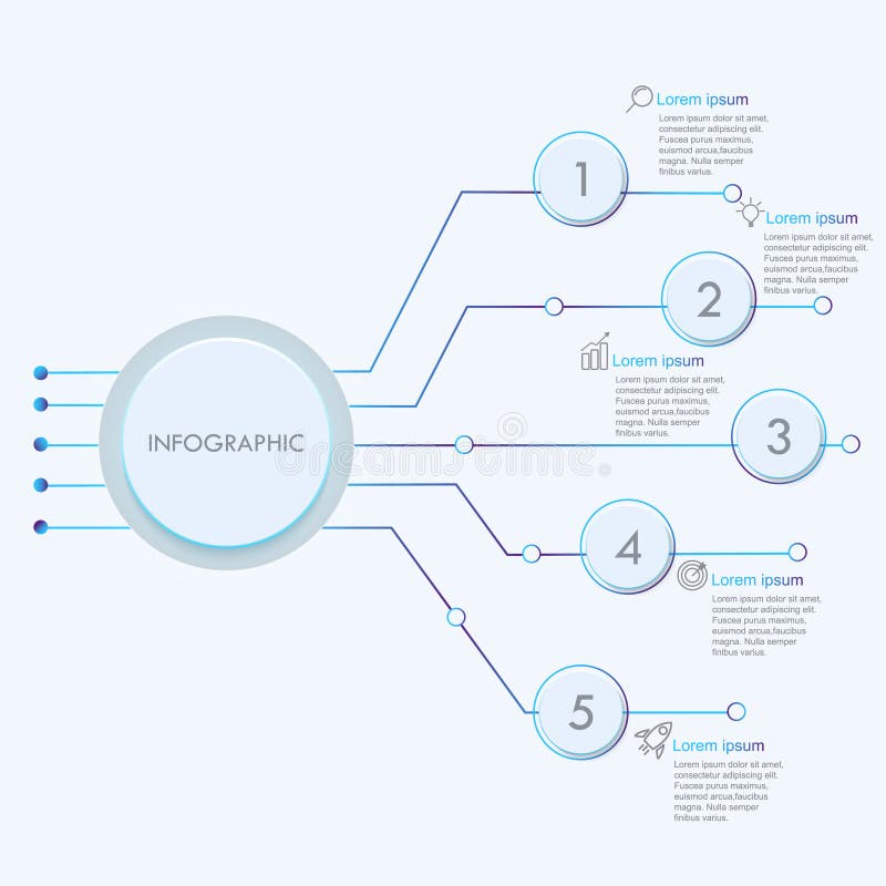 Modern and Clean Infographic with Five Steps Stock Vector ...