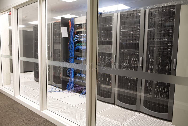 Modern Clean Office Server Room. Stock Image - Image: 5629703