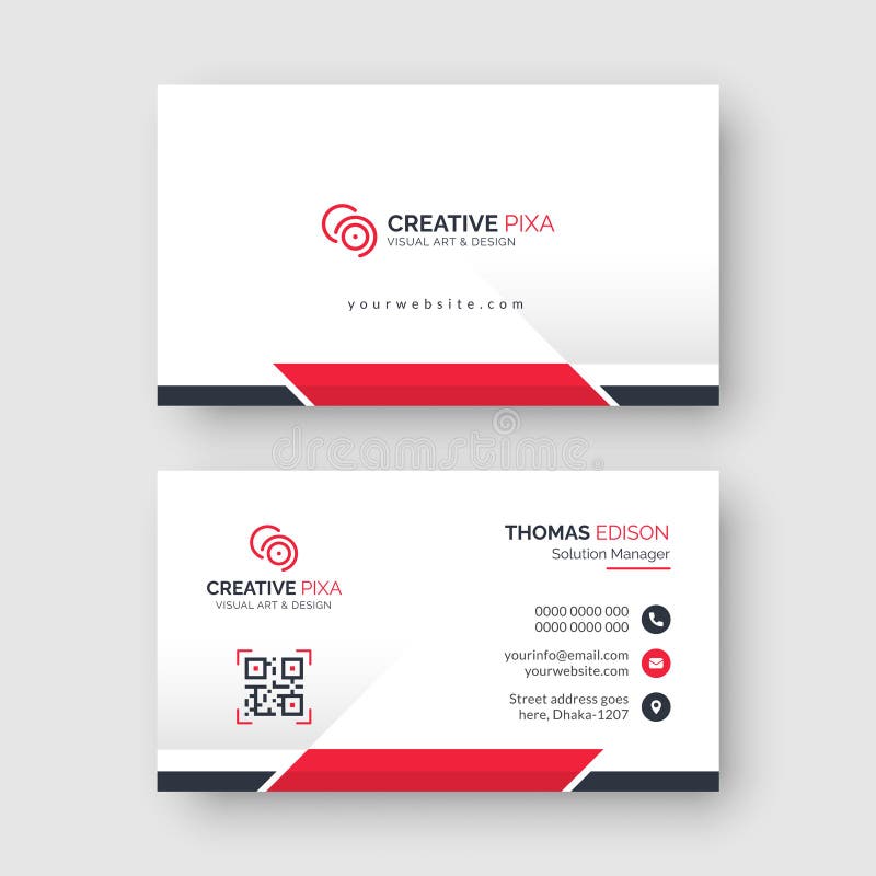 Modern and Clean Professional Business Card Template Stock Vector ...