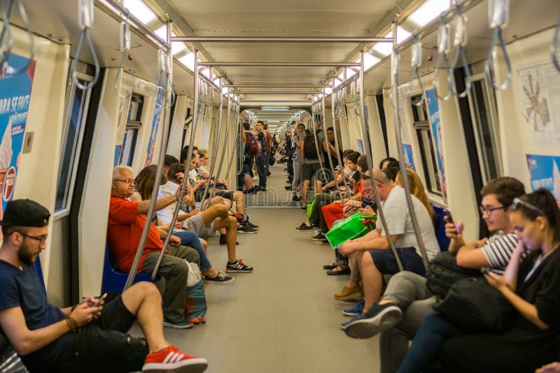 People Riding in the Subway Editorial Stock Image - Image of ride ...