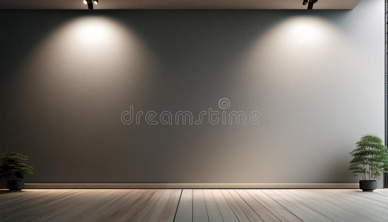 Modern Clean Wall with Minimalistic Lighting Fixtures in Contemporary ...