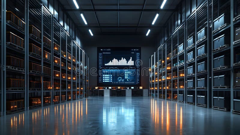 Modern Clean Warehouse Office Space for Inventory Management with ...